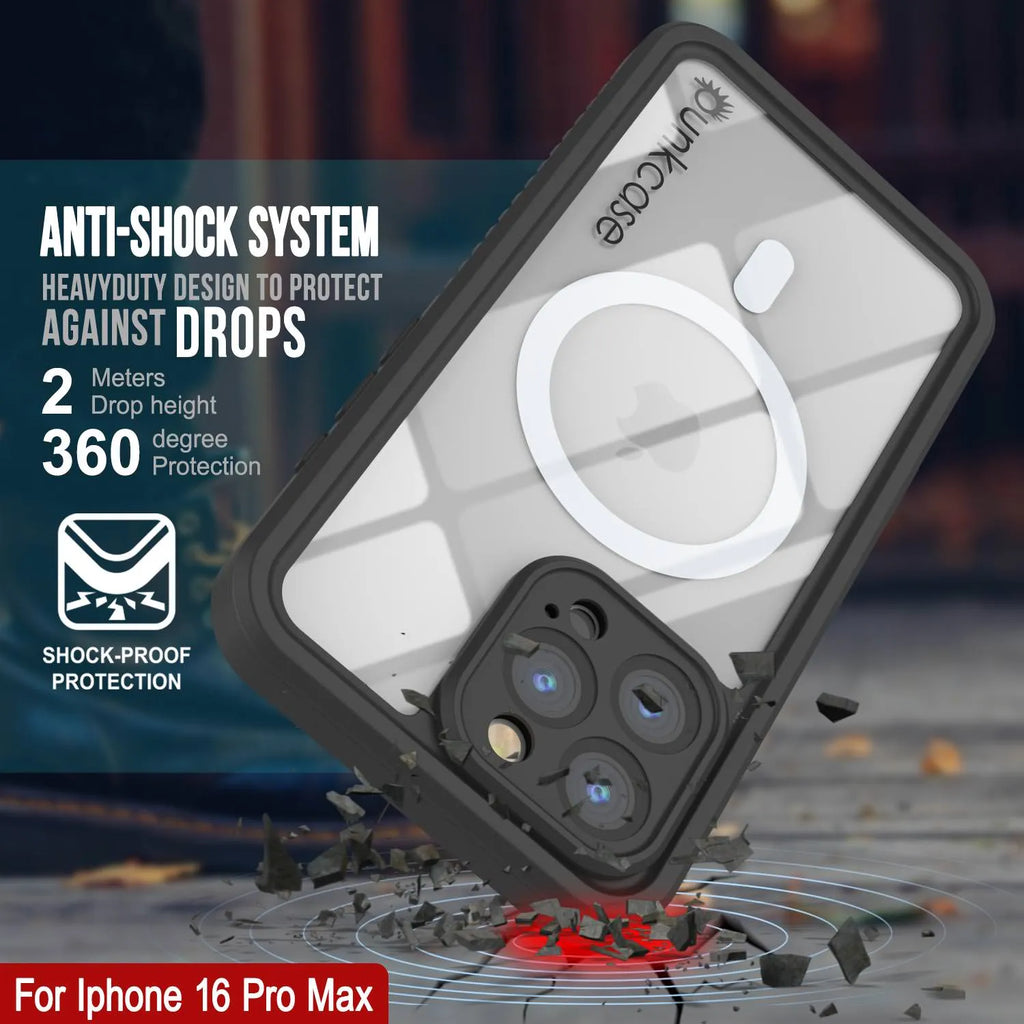 iPhone 16 Pro Max Waterproof Case, Punkcase [Extreme Mag Series] Armor ...