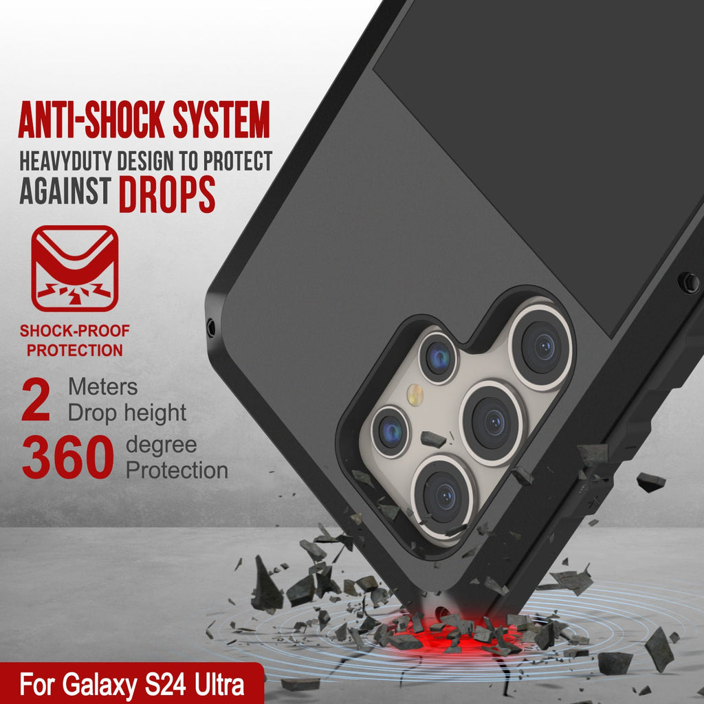 Galaxy S24 Ultra Metal Case, Heavy Duty Military Grade Armor Cover [sh ...
