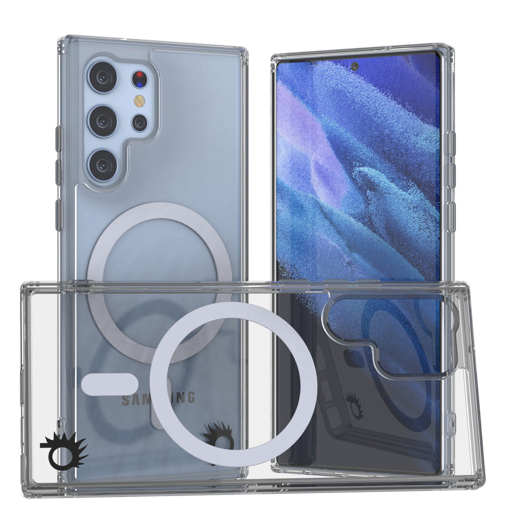 Punkcase Galaxy S23 Ultra Magnetic Wireless Charging Case [ClearMag Se ...